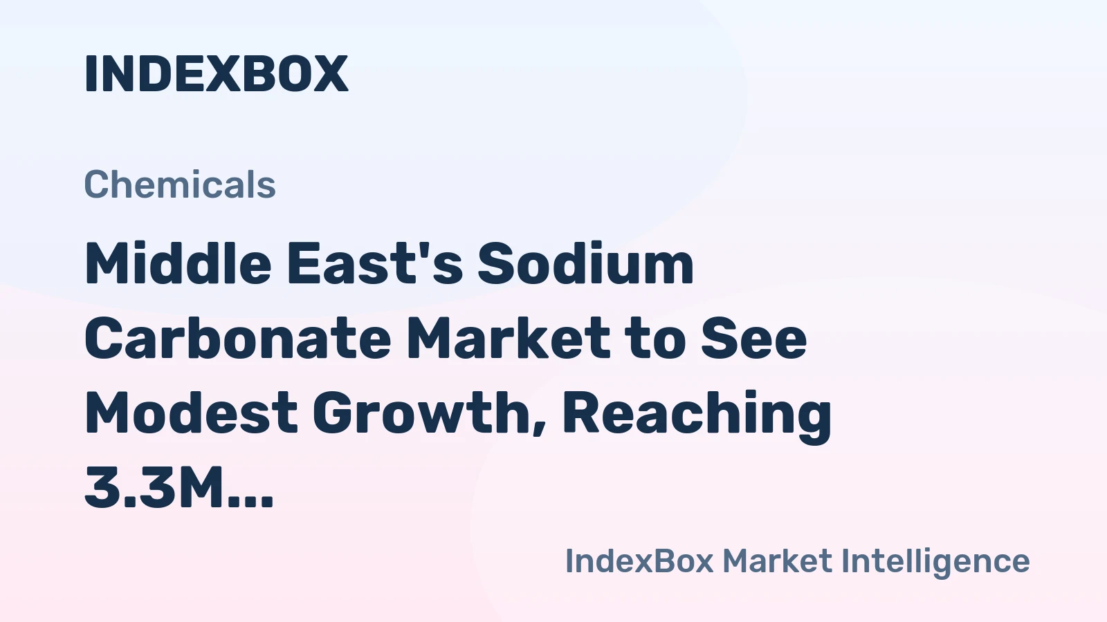 Middle East's Sodium Carbonate Market to See Modest Growth, Reaching 3.3M tons by 2035
