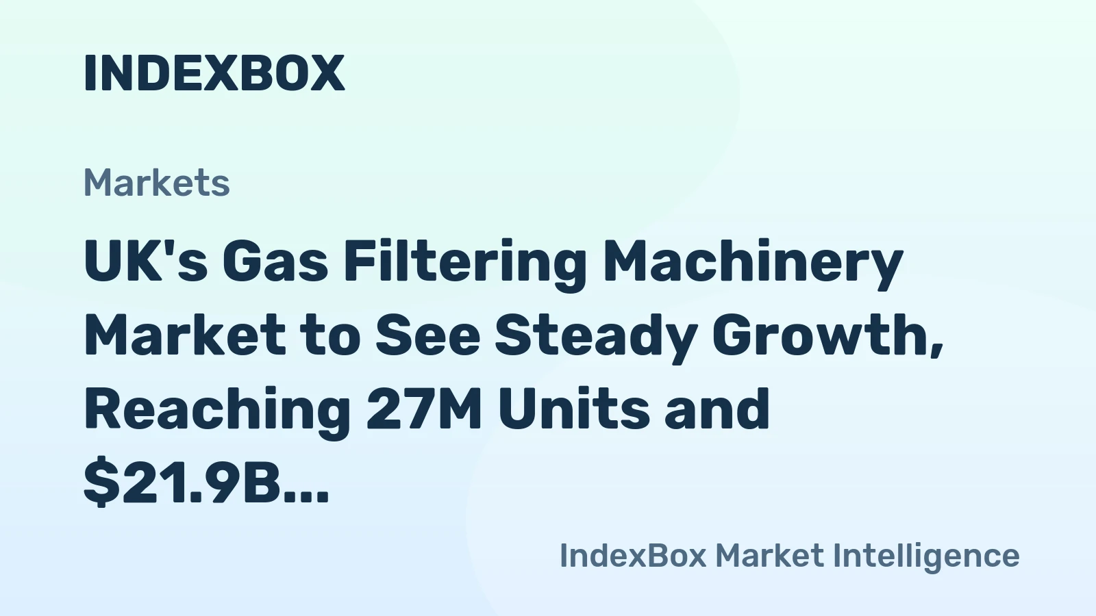 UK's Gas Filtering Machinery Market to See Steady Growth, Reaching 27M Units and $21.9B by 2035