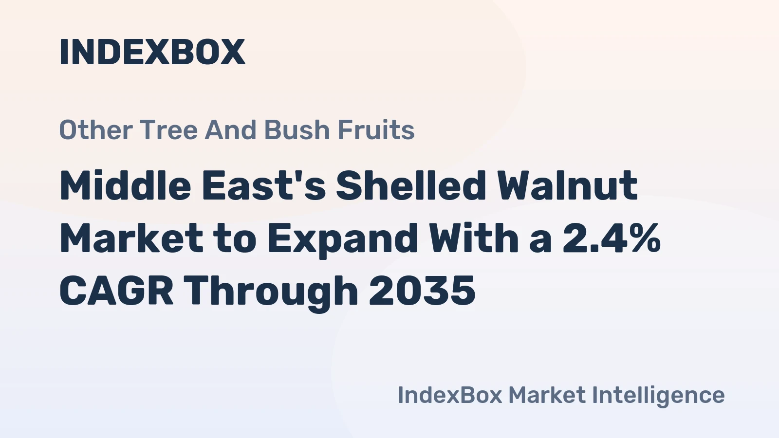 Middle East's Shelled Walnut Market to Expand With a 2.4% CAGR Through 2035