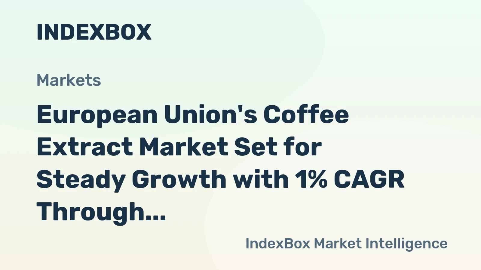 European Union's Coffee Extract Market Set for Steady Growth with 1% CAGR Through 2035