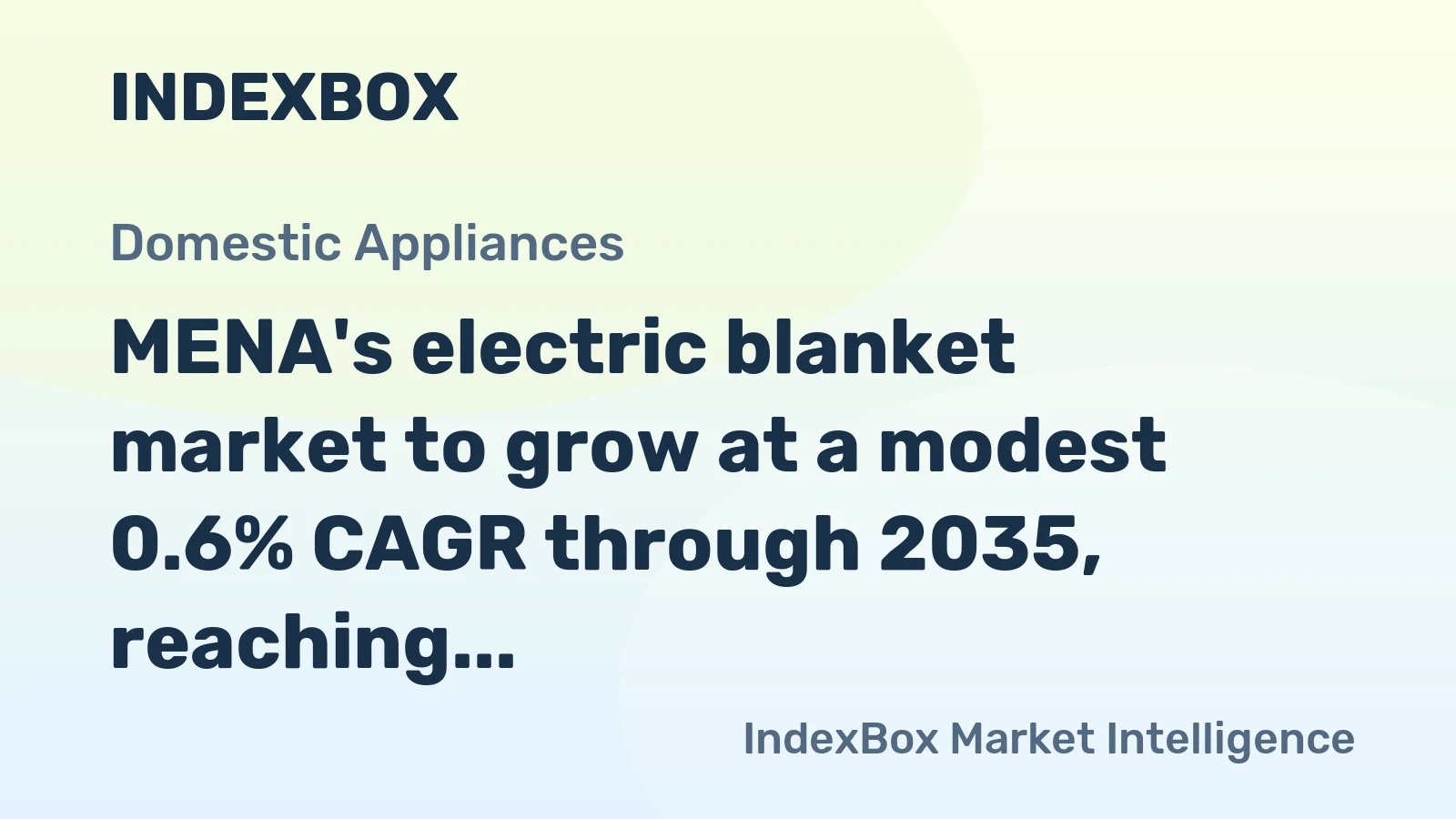 MENA's electric blanket market to grow at a modest 0.6% CAGR through 2035, reaching 598K units.