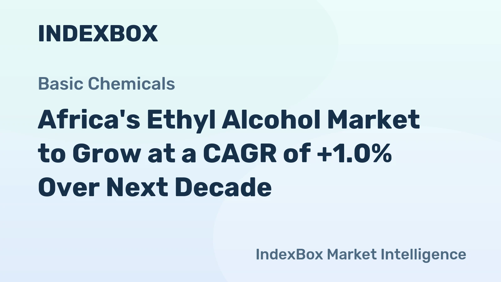 Africa's Ethyl Alcohol Market to Grow at a CAGR of +1.0% Over Next Decade