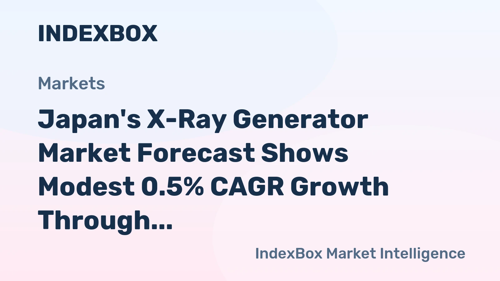 Japan's X-Ray Generator Market Forecast Shows Modest 0.5% CAGR Growth Through 2035