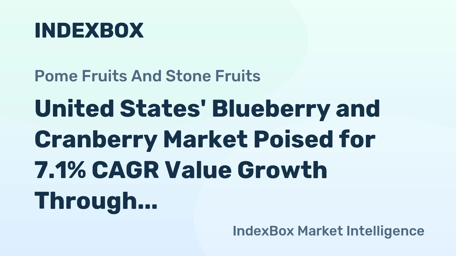 United States' Blueberry and Cranberry Market Poised for 7.1% CAGR Value Growth Through 2035