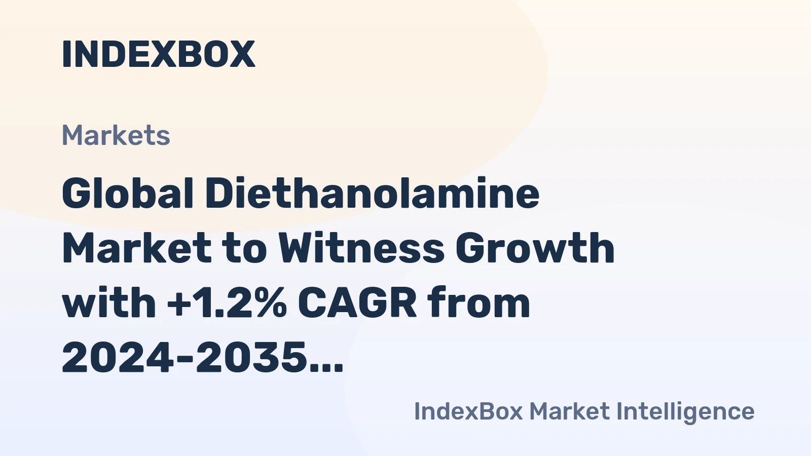 Global Diethanolamine Market to Witness Growth with +1.2% CAGR from 2024-2035