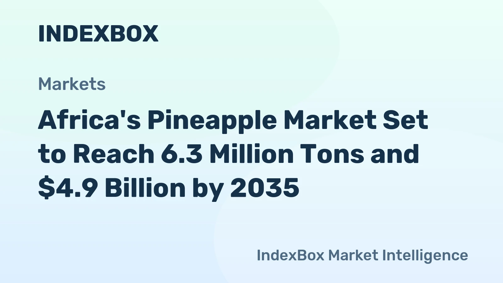Africa's Pineapple Market Set to Reach 6.3 Million Tons and $4.9 Billion by 2035
