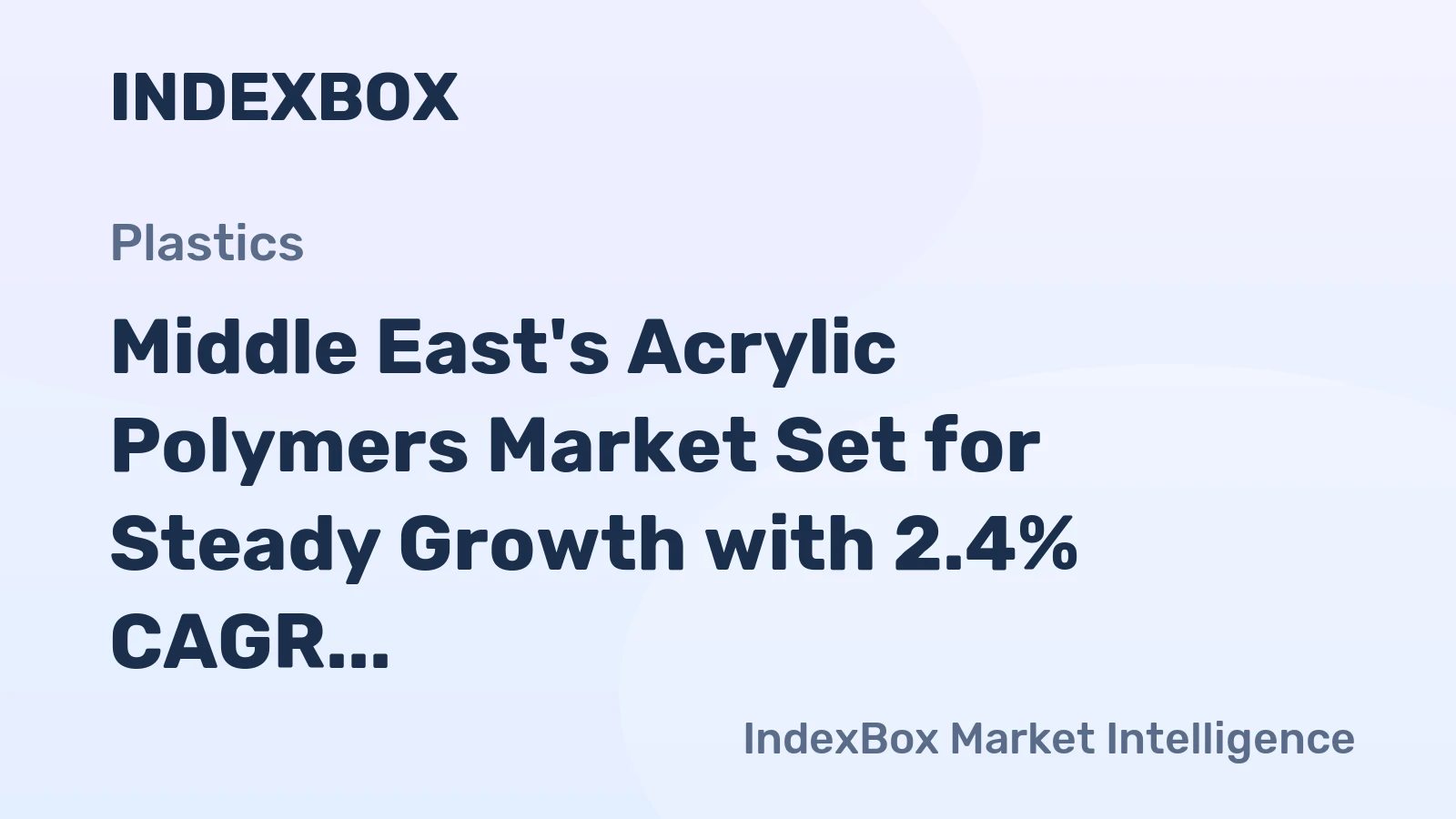 Middle East's Acrylic Polymers Market Set for Steady Growth with 2.4% CAGR in Value Through 2035