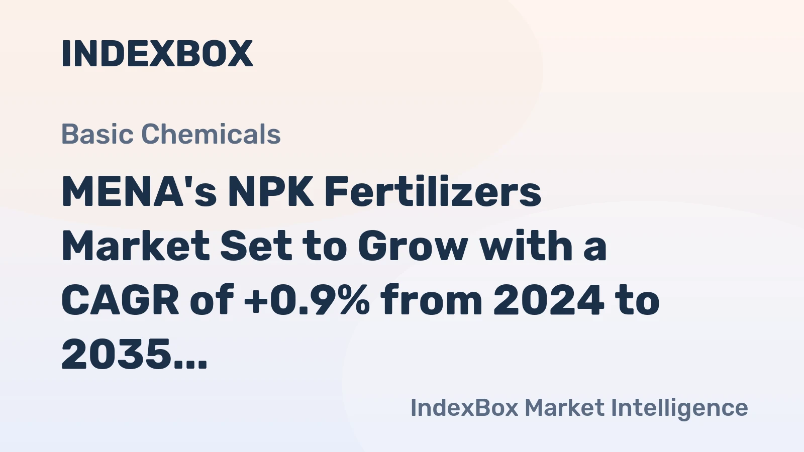 MENA's NPK Fertilizers Market Set to Grow with a CAGR of +0.9% from 2024 to 2035