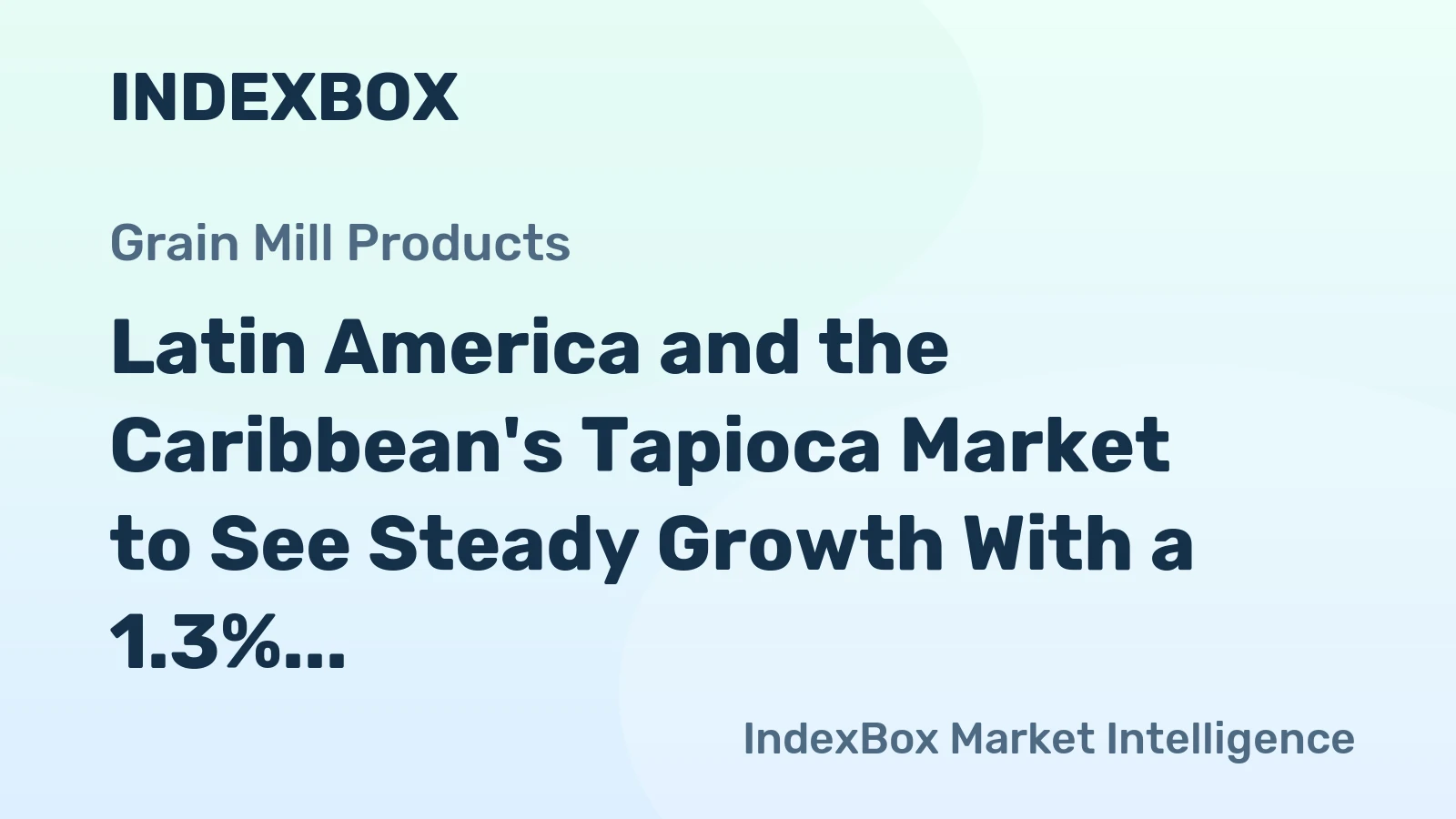 Latin America and the Caribbean's Tapioca Market to See Steady Growth With a 1.3% CAGR Through 2035