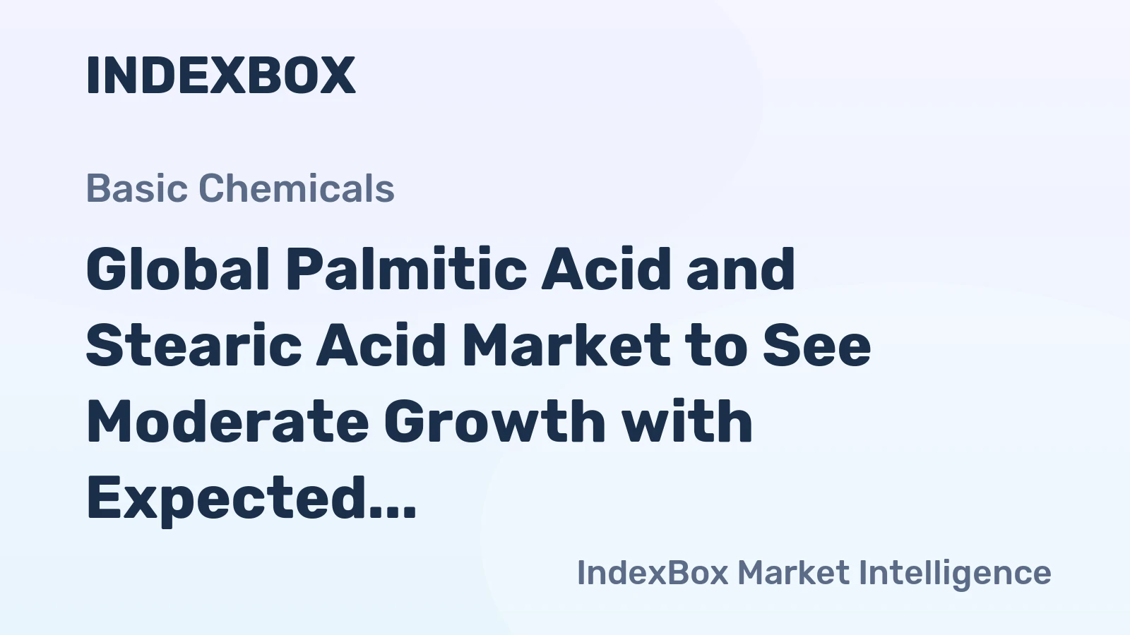 Global Palmitic Acid and Stearic Acid Market to See Moderate Growth with Expected CAGR of +0.5% from 2024 to 2035
