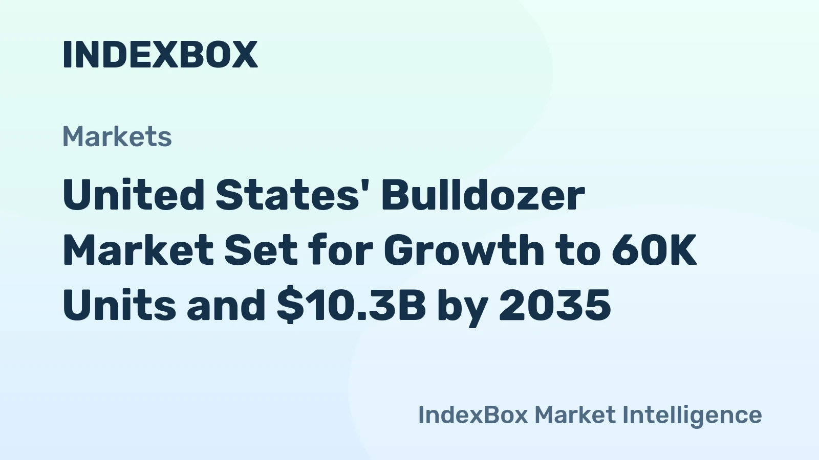 United States' Bulldozer Market Set for Growth to 60K Units and $10.3B by 2035
