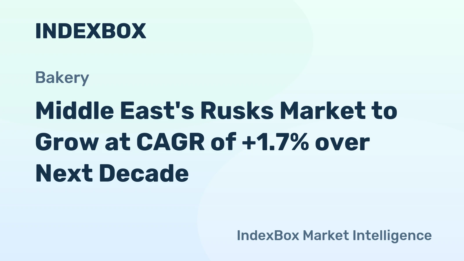 Middle East's Rusks Market to Grow at CAGR of +1.7% over Next Decade