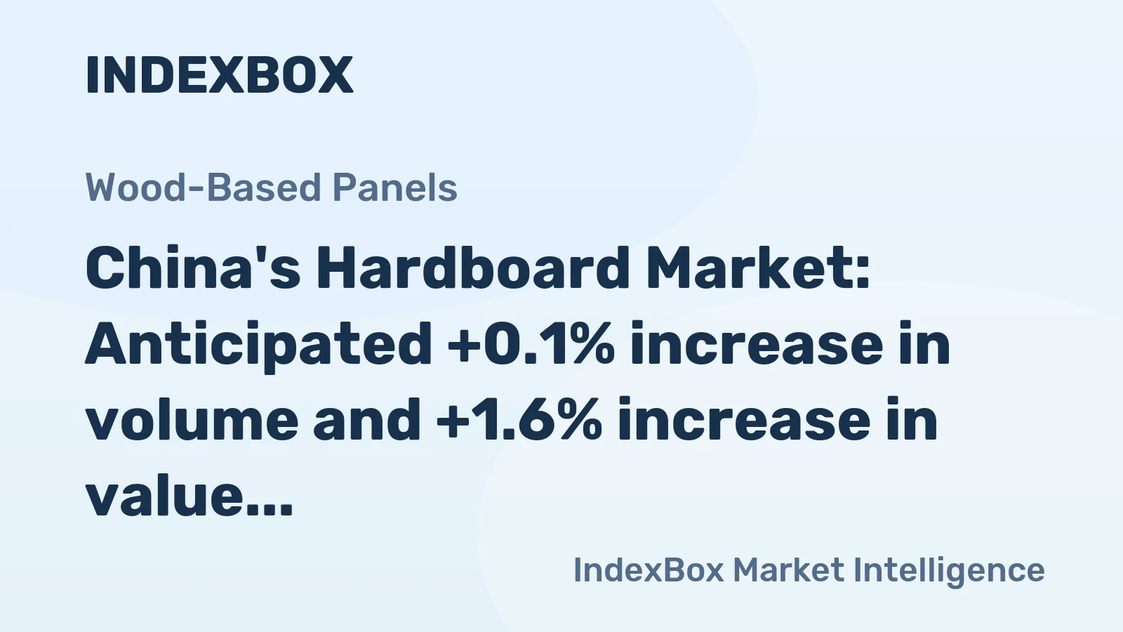 China's Hardboard Market: Anticipated +0.1% increase in volume and +1.6% increase in value by 2035