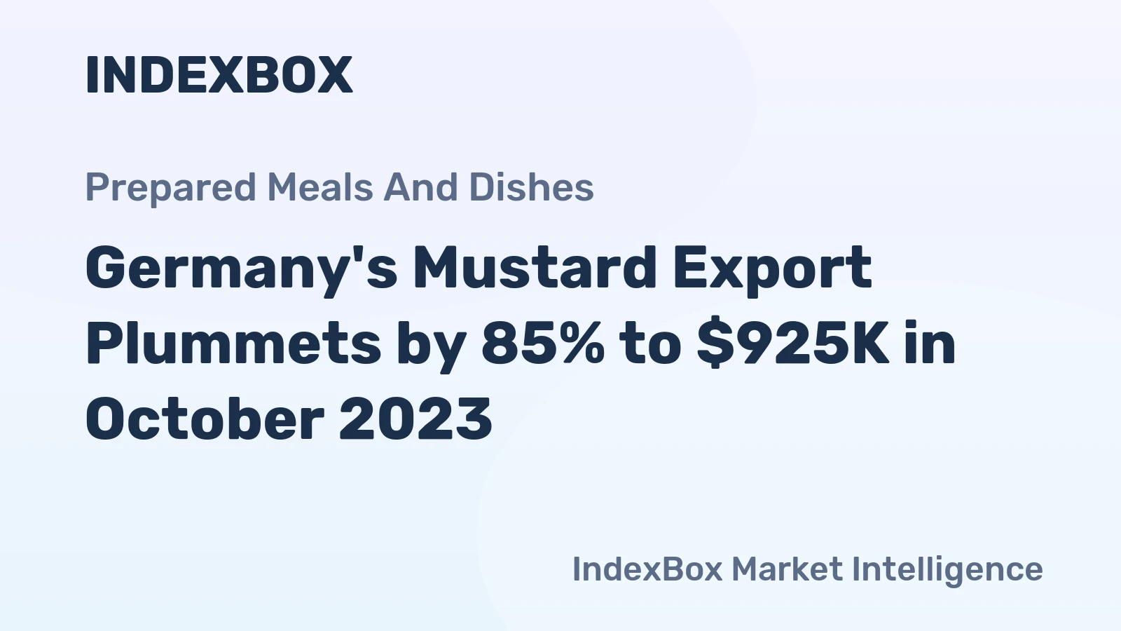 Germany's Mustard Export Plummets by 85% to $925K in October 2023