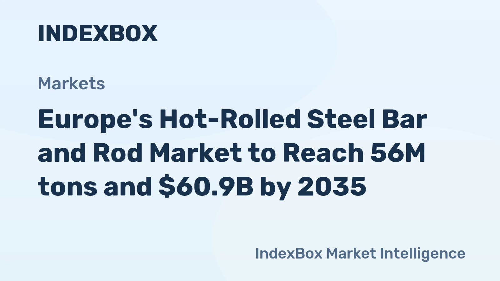 Europe's Hot-Rolled Steel Bar and Rod Market to Reach 56M tons and $60.9B by 2035