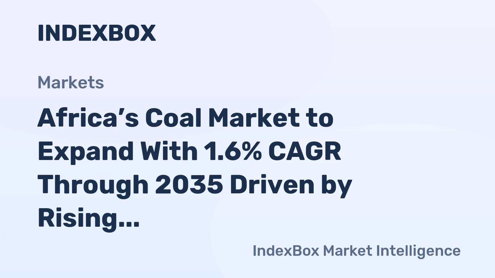 Africa’s Coal Market to Expand With 1.6% CAGR Through 2035 Driven by Rising Demand
