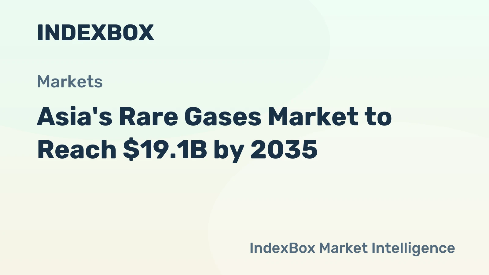 Asia's Rare Gases Market to Reach $19.1B by 2035
