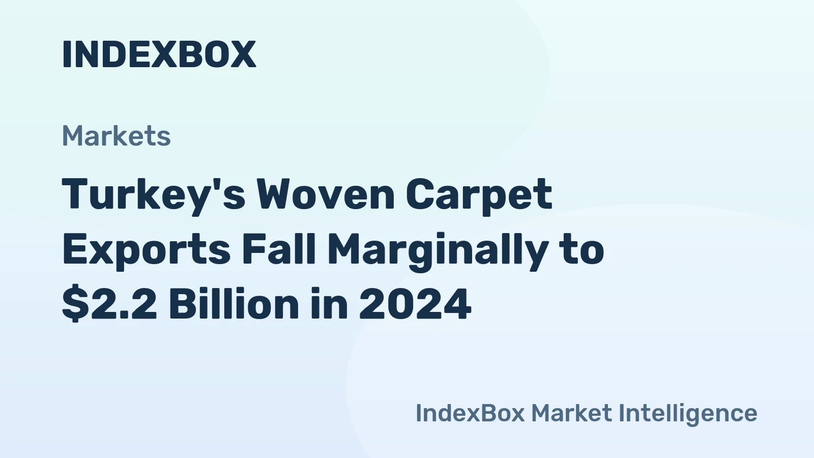 Turkey's Woven Carpet Exports Fall Marginally to $2.2 Billion in 2024
