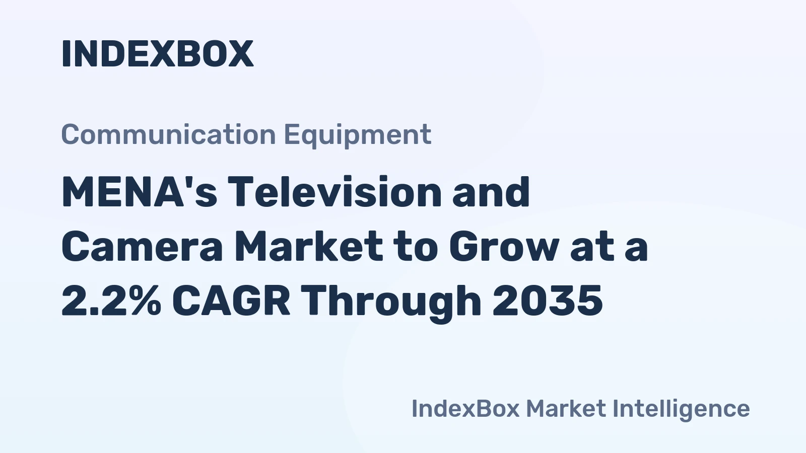 MENA's Television and Camera Market to Grow at a 2.2% CAGR Through 2035