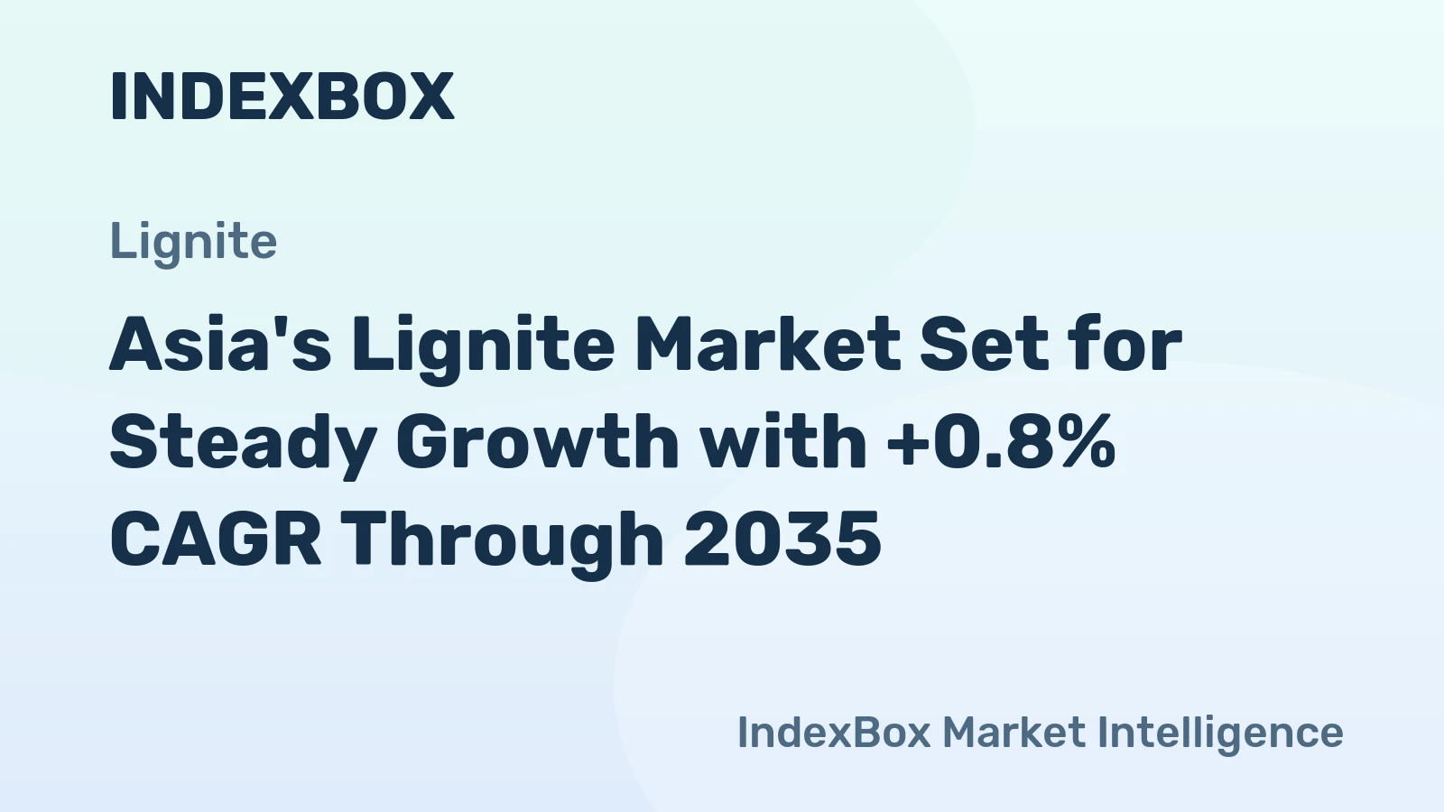Asia's Lignite Market Set for Steady Growth with +0.8% CAGR Through 2035