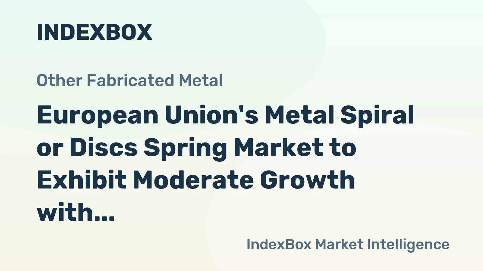 European Union's Metal Spiral or Discs Spring Market to Exhibit Moderate Growth with +1.5% CAGR in Volume and +2.3% CAGR in Value from 2024 to 2035