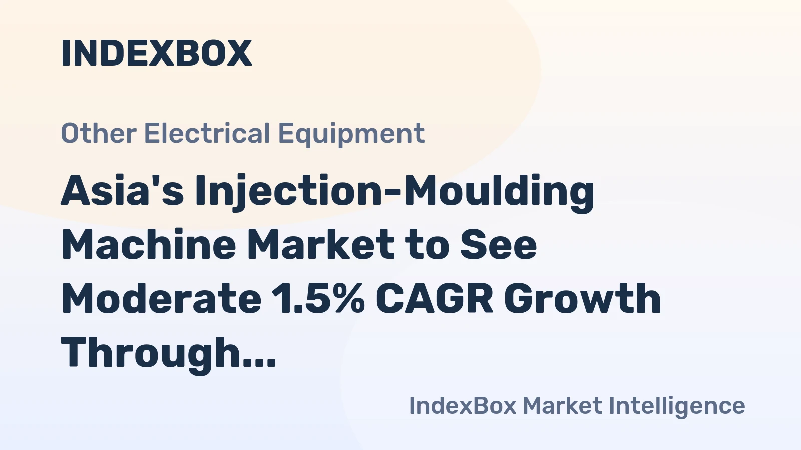 Asia's Injection-Moulding Machine Market to See Moderate 1.5% CAGR Growth Through 2035