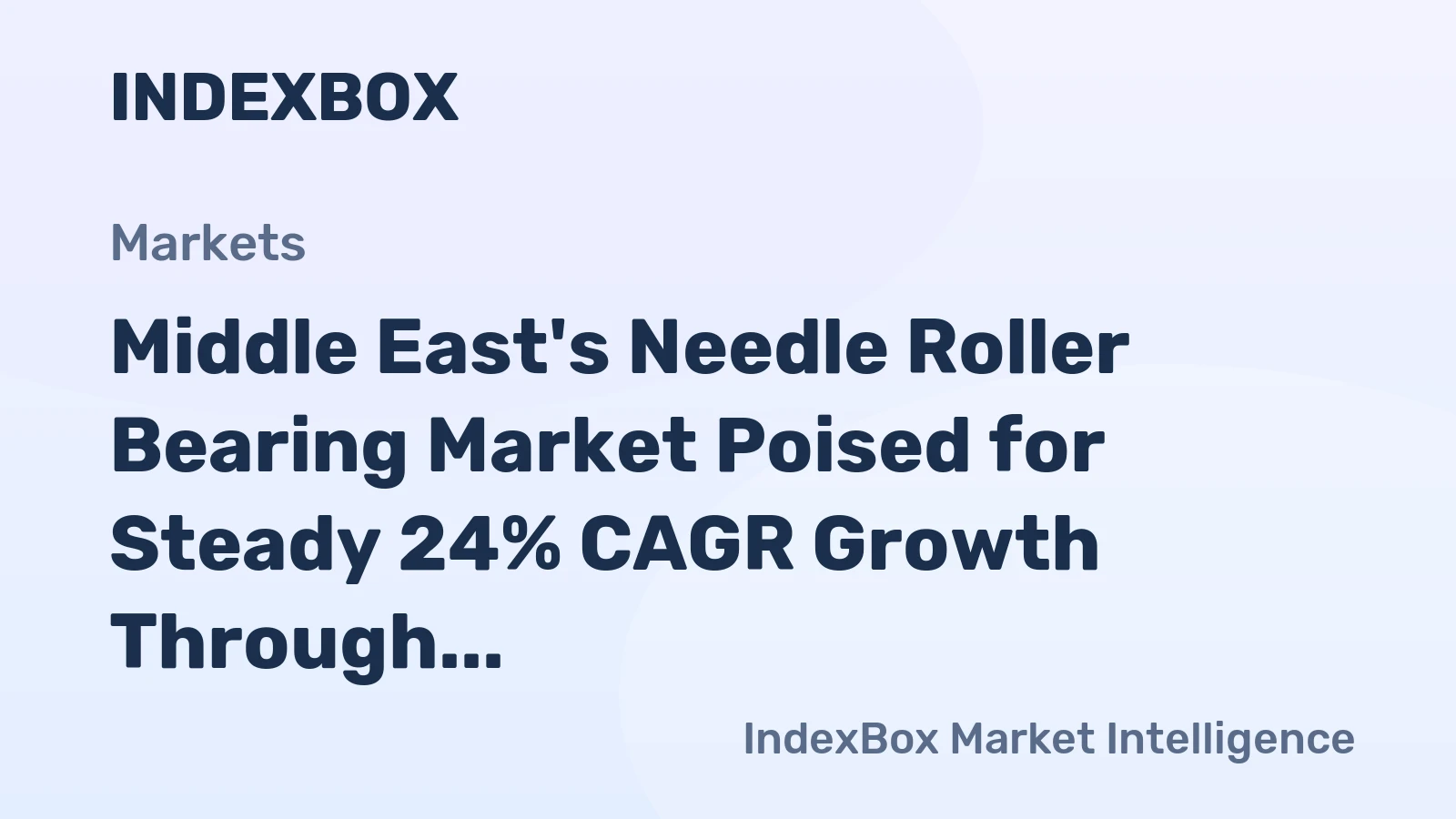 Middle East's Needle Roller Bearing Market Poised for Steady 24% CAGR Growth Through 2035