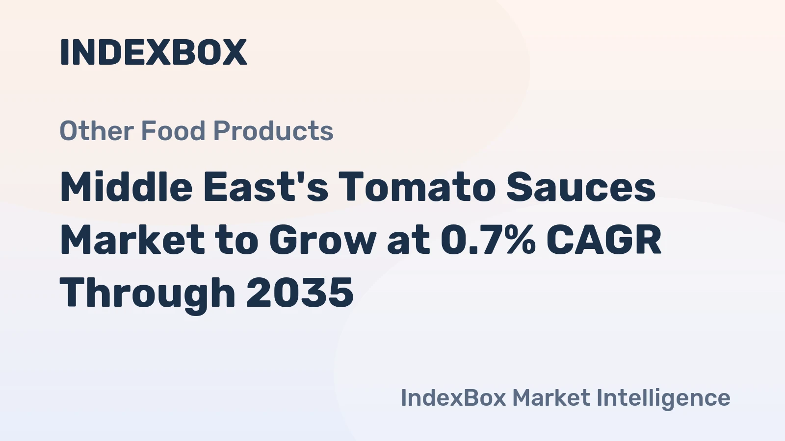 Middle East's Tomato Sauces Market to Grow at 0.7% CAGR Through 2035