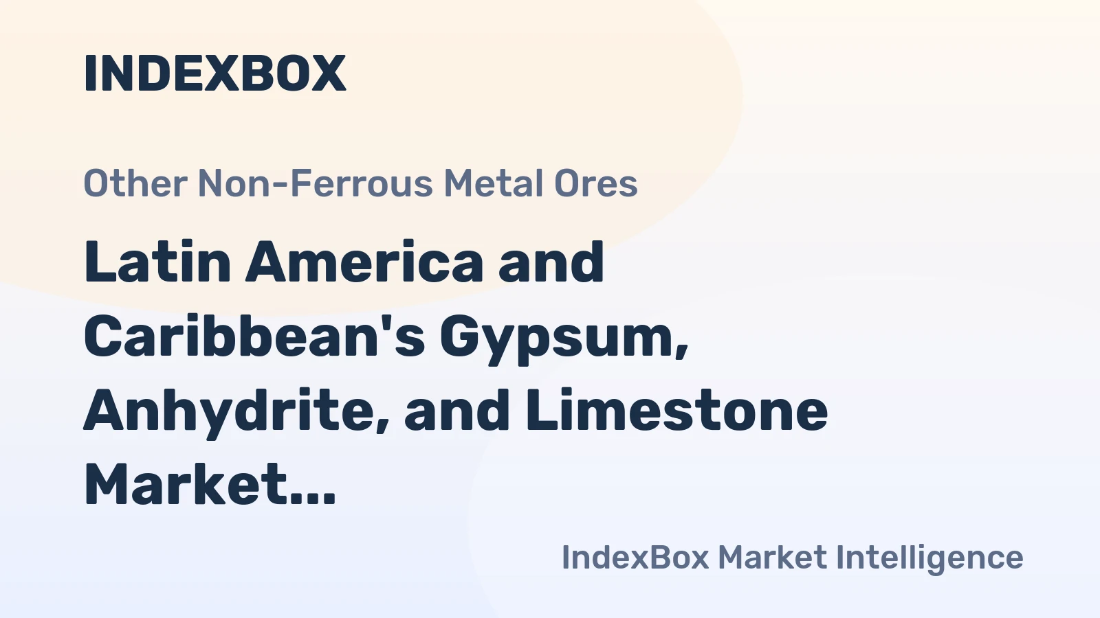 Latin America and Caribbean's Gypsum, Anhydrite, and Limestone Market to See 1.5% CAGR Growth Over Next Decade