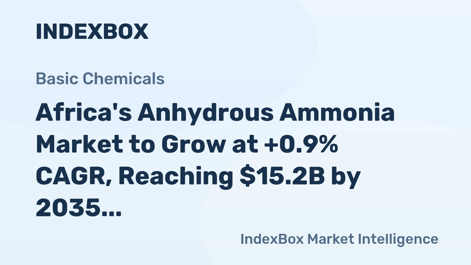 Africa's Anhydrous Ammonia Market to Grow at +0.9% CAGR, Reaching $15.2B by 2035