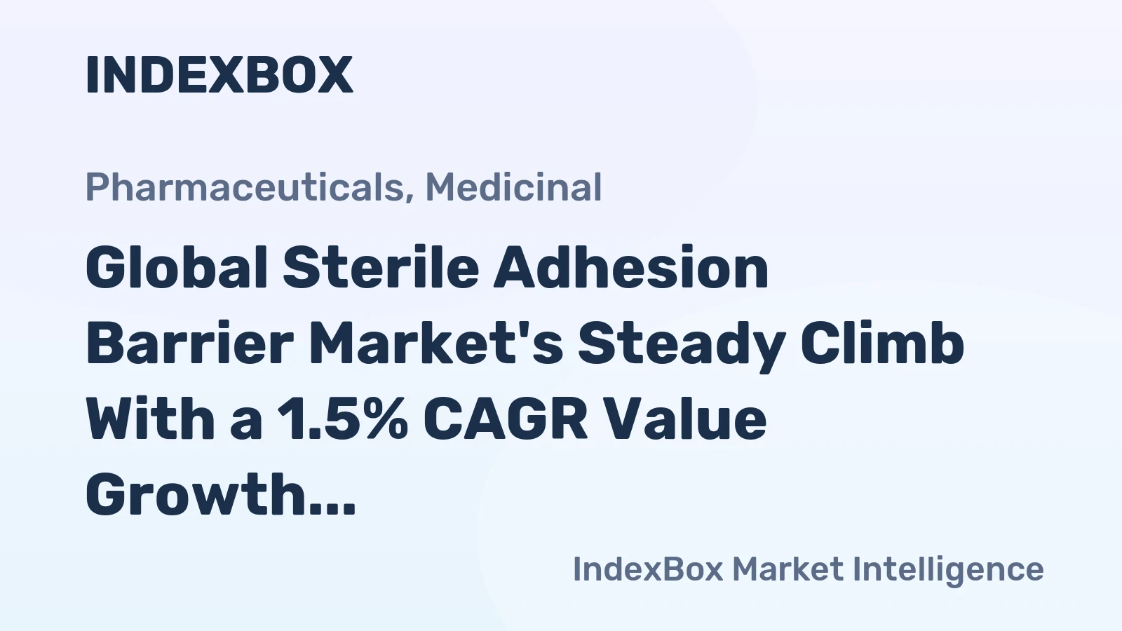 Global Sterile Adhesion Barrier Market's Steady Climb With a 1.5% CAGR Value Growth Forecast