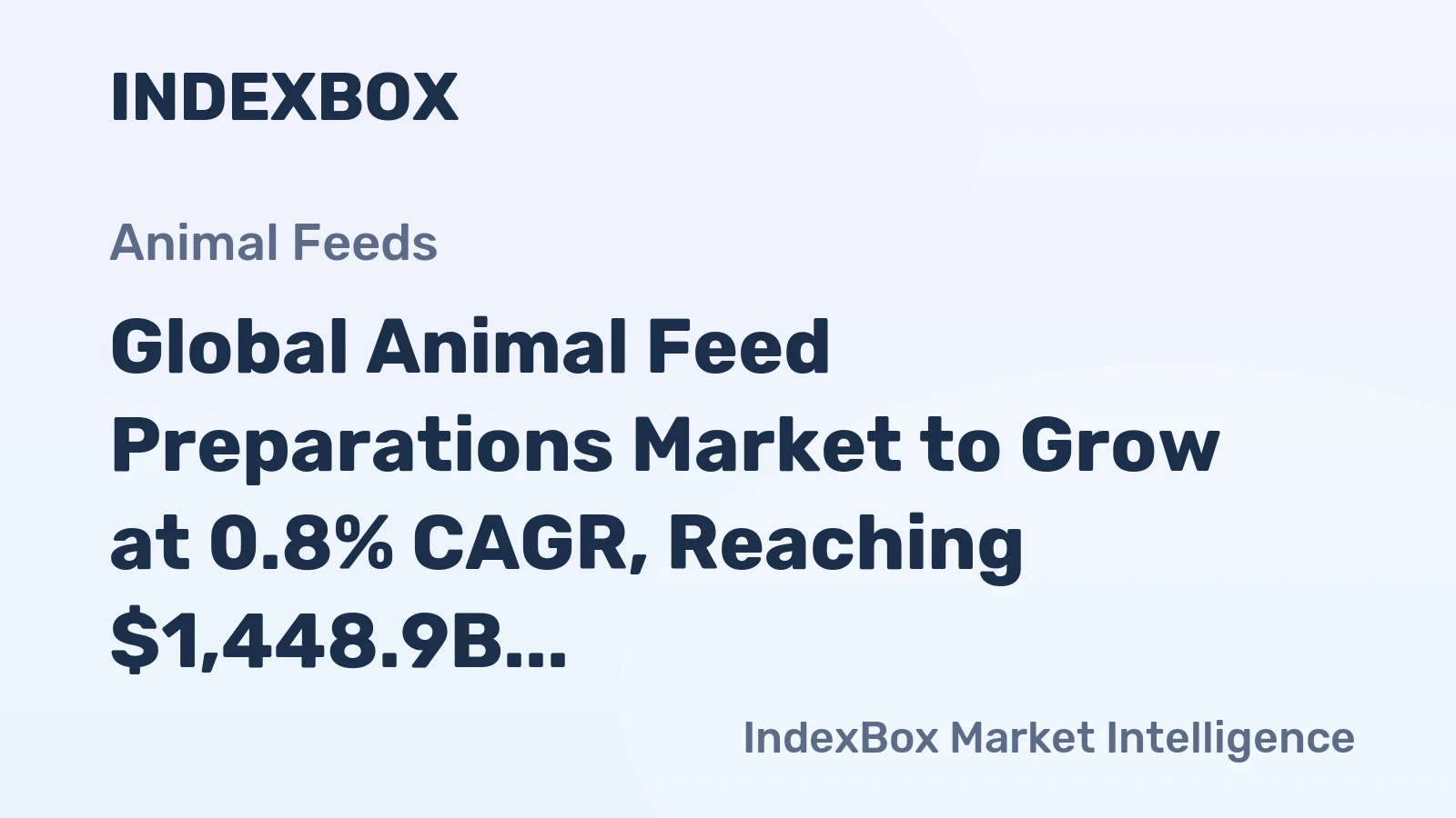 Global Animal Feed Preparations Market to Grow at 0.8% CAGR, Reaching $1,448.9B by 2035