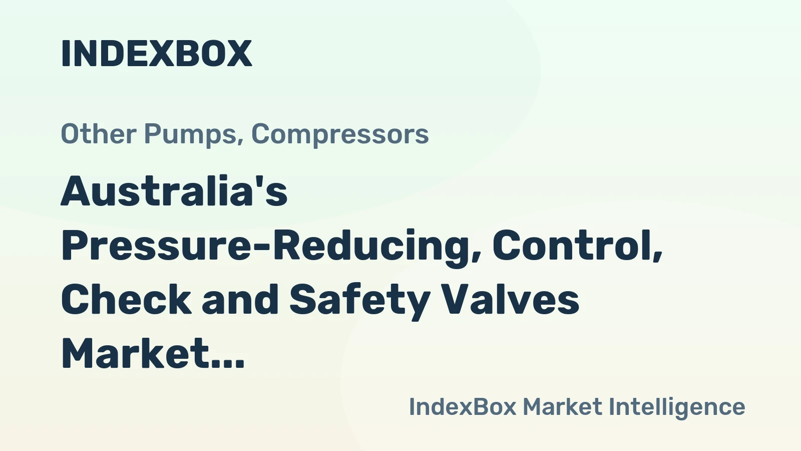 Australia's Pressure-Reducing, Control, Check and Safety Valves Market Expected to Grow at a CAGR of +1.6% from 2024 to 2035