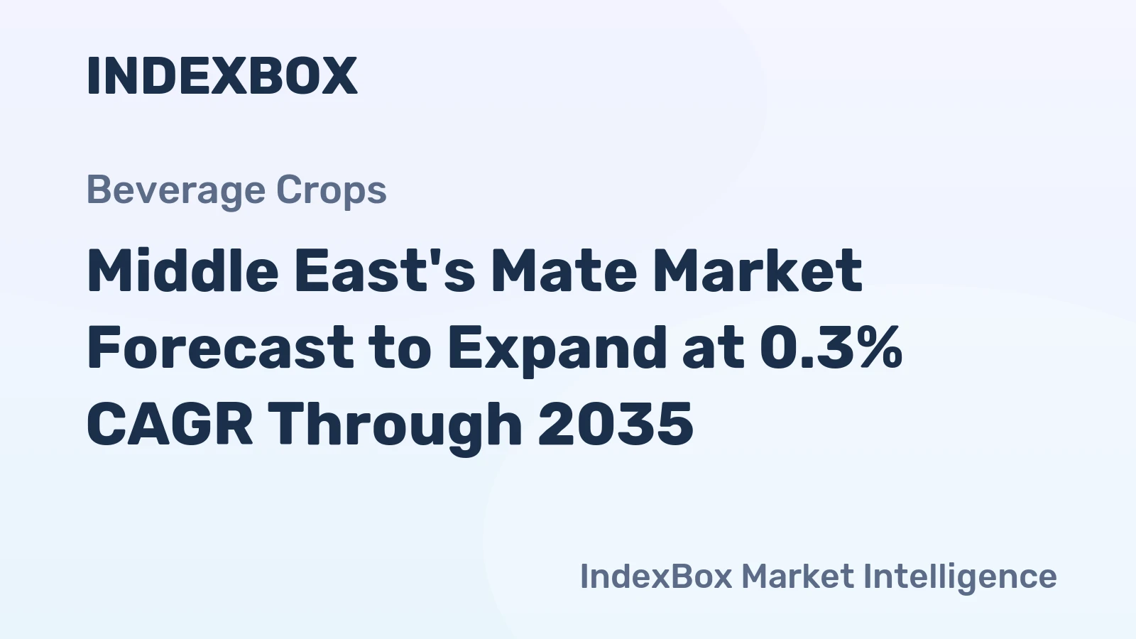 Middle East's Mate Market Forecast to Expand at 0.3% CAGR Through 2035