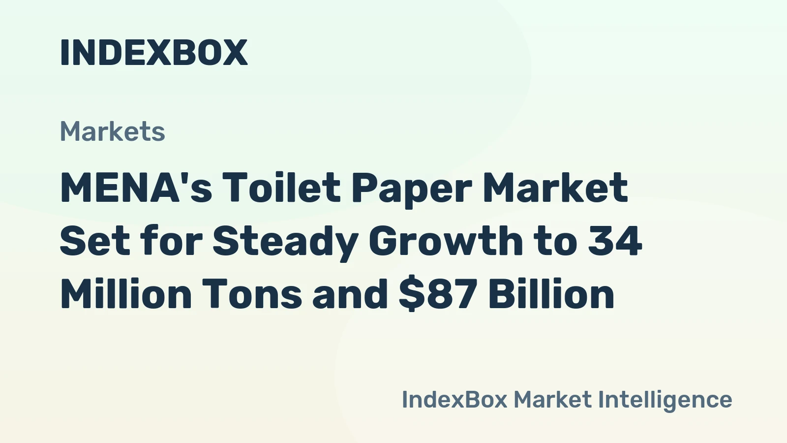 MENA's Toilet Paper Market Set for Steady Growth to 34 Million Tons and $87 Billion