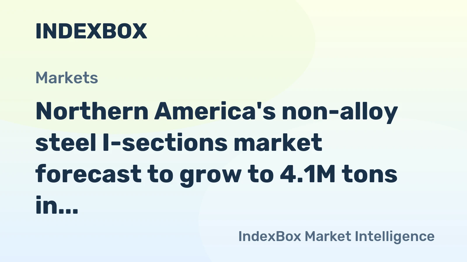 Northern America's non-alloy steel I-sections market forecast to grow to 4.1M tons in volume and $2.9B in value by 2035.