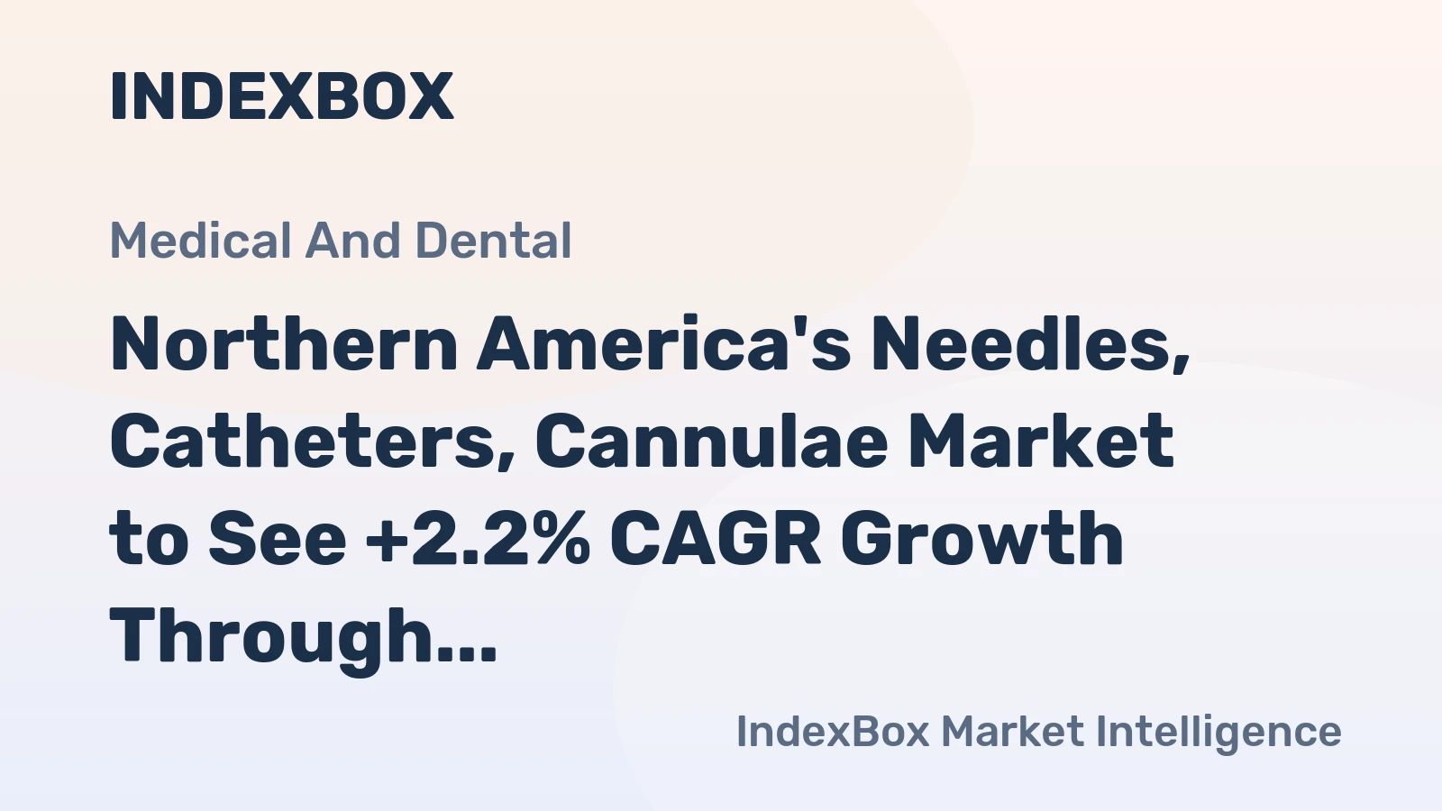 Northern America's Needles, Catheters, Cannulae Market to See +2.2% CAGR Growth Through 2035