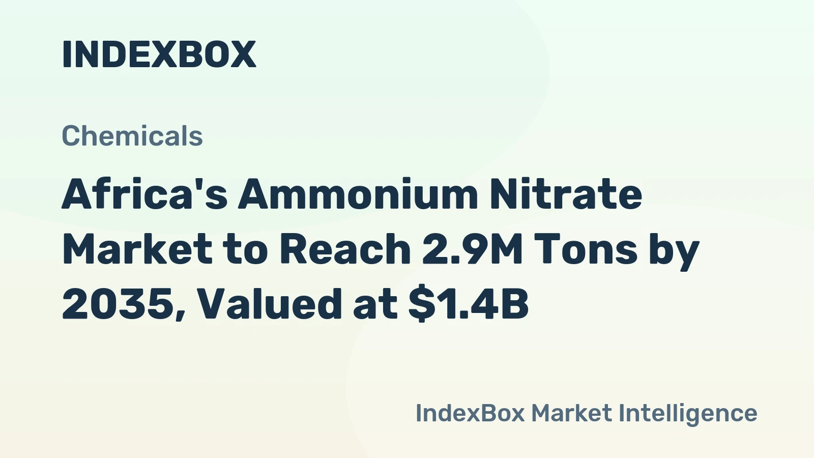 Africa's Ammonium Nitrate Market to Reach 2.9M Tons by 2035, Valued at $1.4B