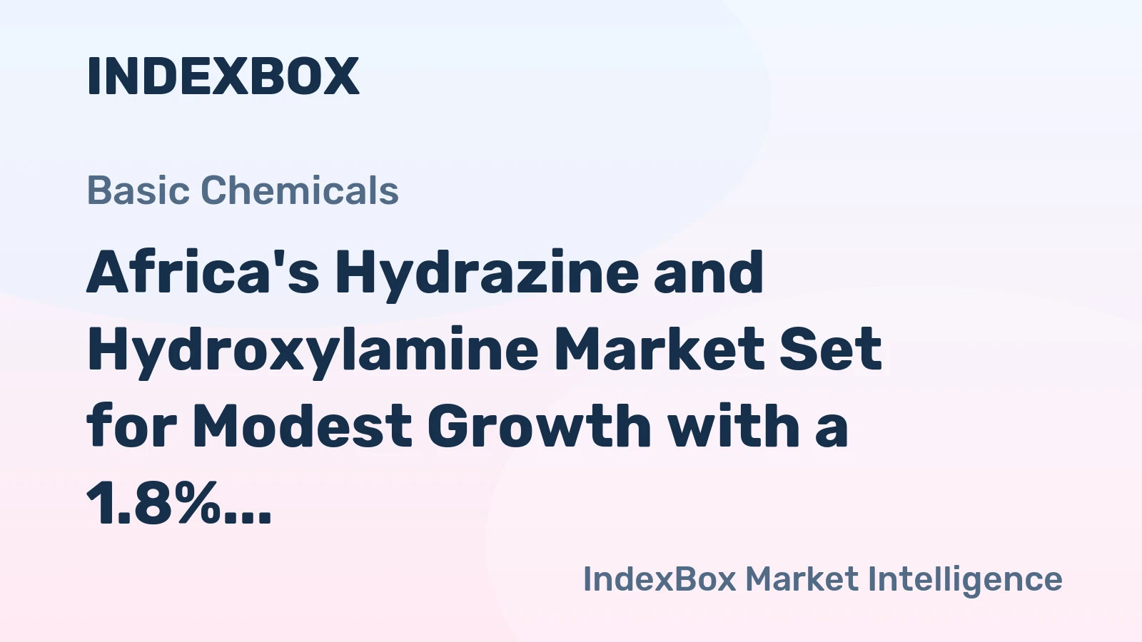 Africa's Hydrazine and Hydroxylamine Market Set for Modest Growth with a 1.8% CAGR in Value