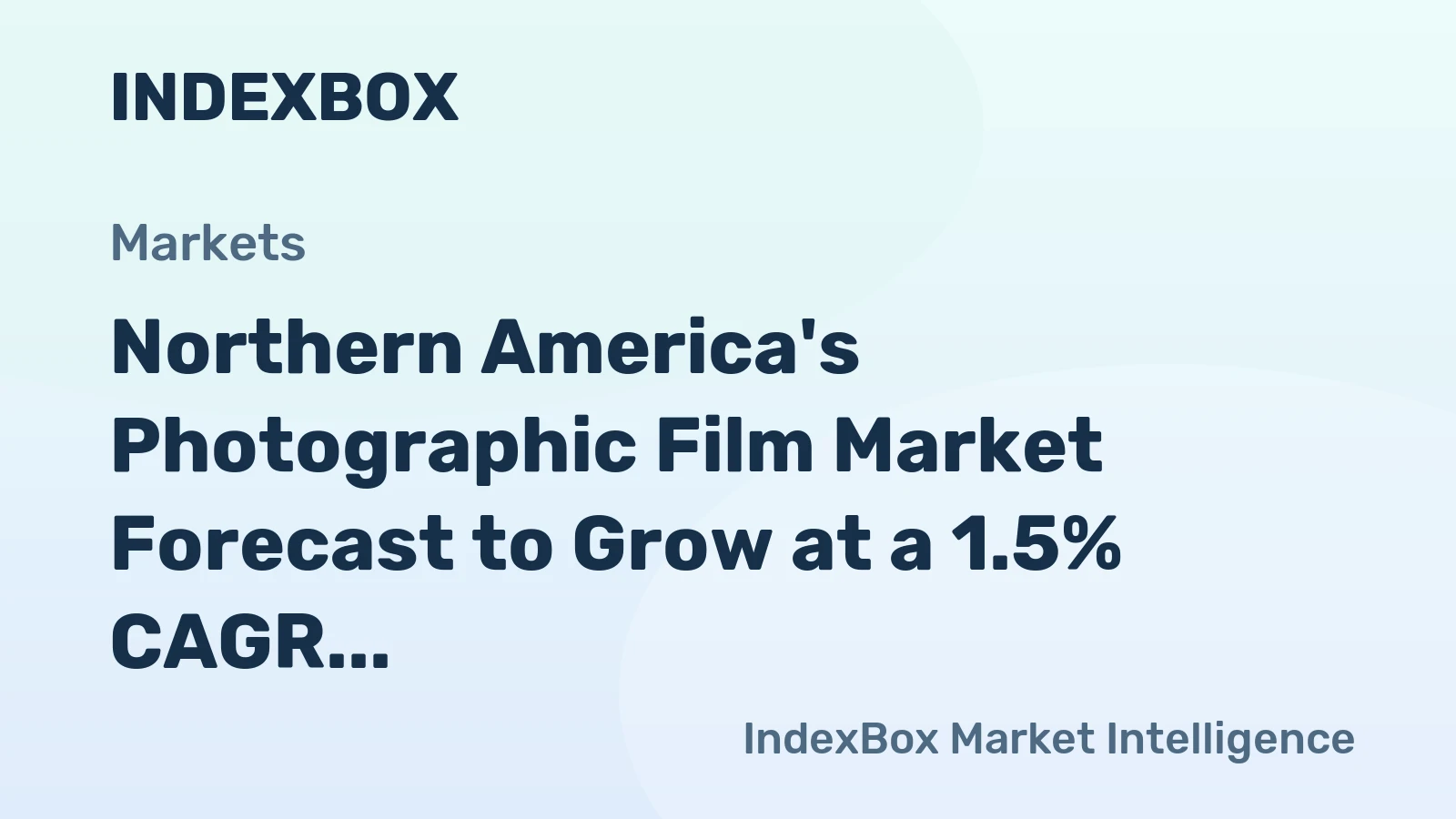 Northern America's Photographic Film Market Forecast to Grow at a 1.5% CAGR Through 2035