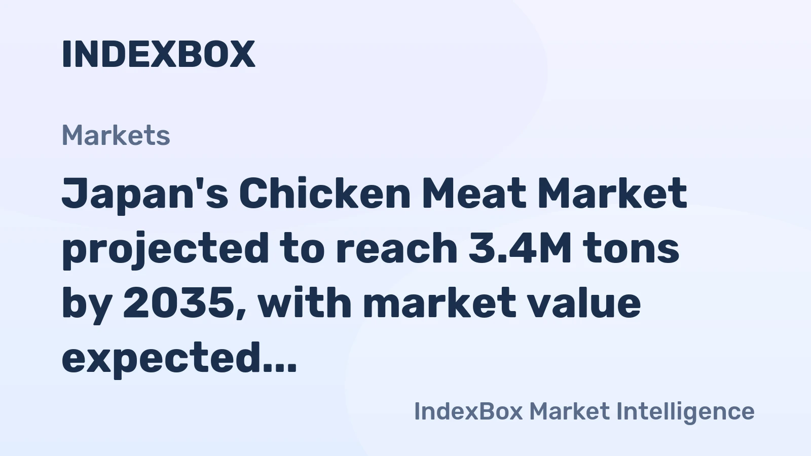 Japan's Chicken Meat Market projected to reach 3.4M tons by 2035, with market value expected to hit $8.1B