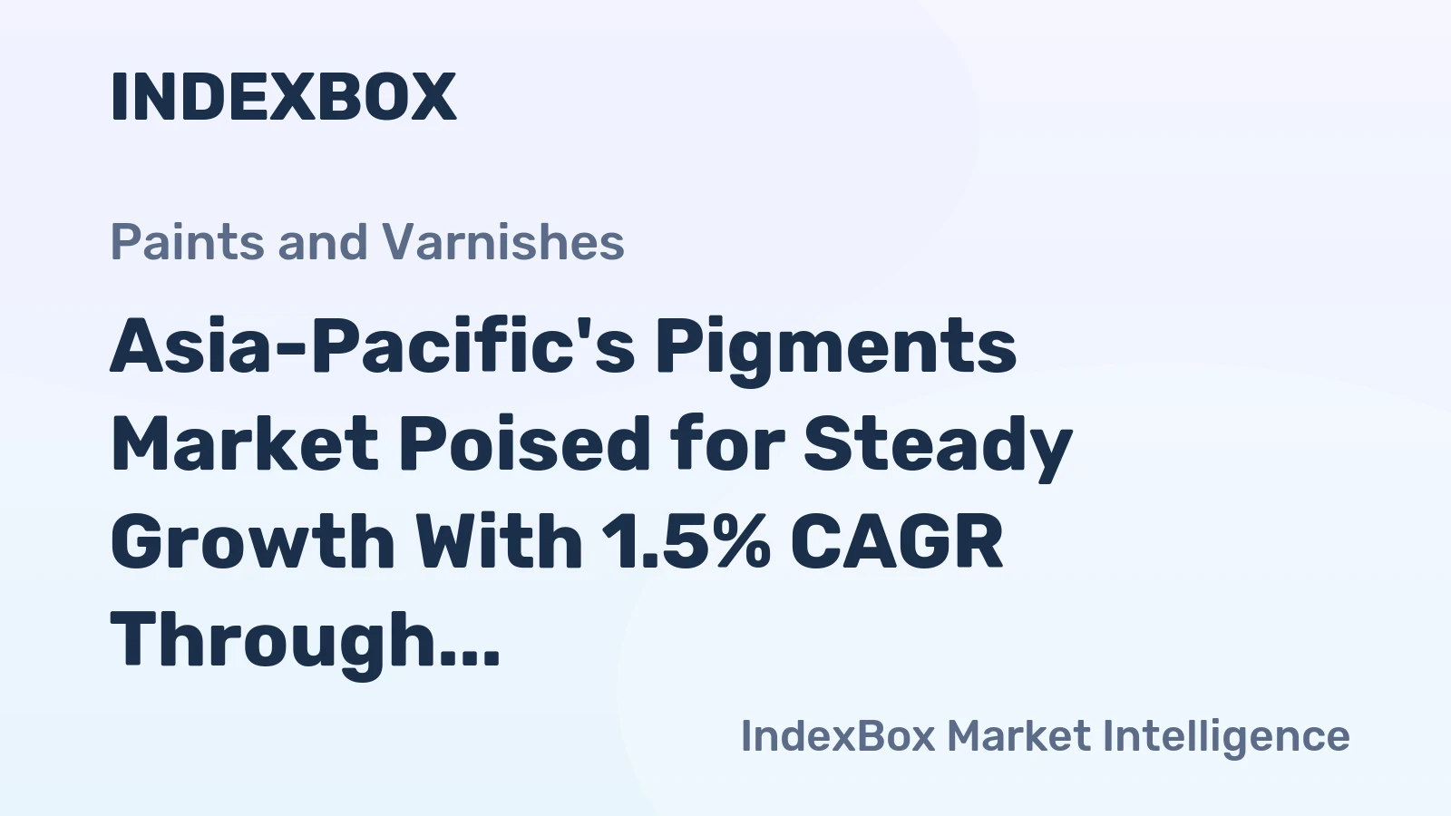 Asia-Pacific's Pigments Market Poised for Steady Growth With 1.5% CAGR Through 2035