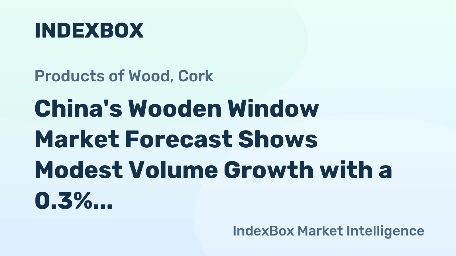 China's Wooden Window Market Forecast Shows Modest Volume Growth with a 0.3% CAGR Through 2035