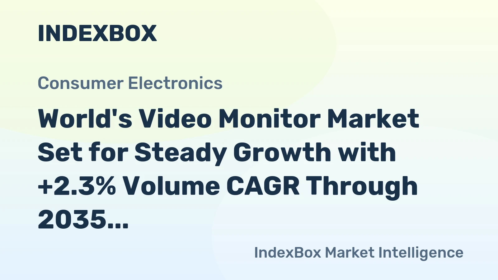 World's Video Monitor Market Set for Steady Growth with +2.3% Volume CAGR Through 2035