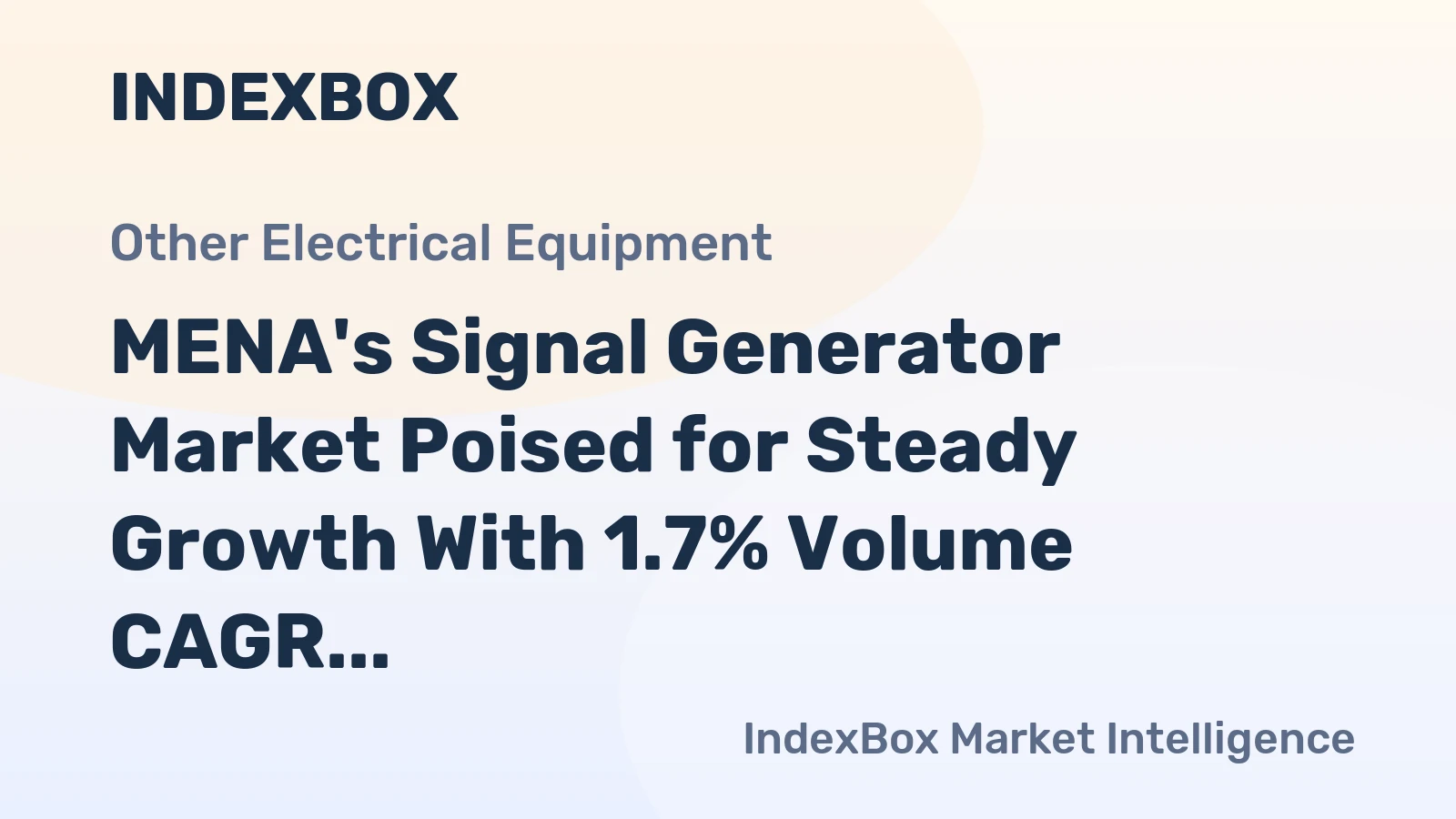 MENA's Signal Generator Market Poised for Steady Growth With 1.7% Volume CAGR Through 2035