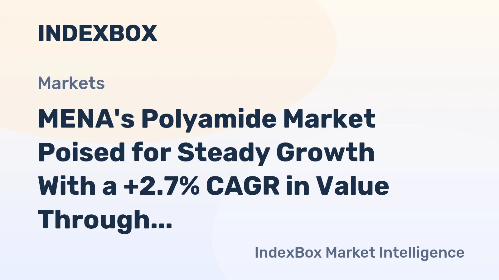 MENA's Polyamide Market Poised for Steady Growth With a +2.7% CAGR in Value Through 2035