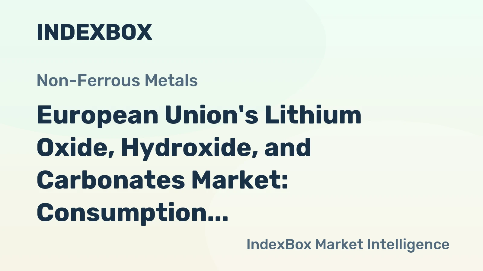 European Union's Lithium Oxide, Hydroxide, and Carbonates Market: Consumption to Rise Over Next Decade, Reaching 44K Tons and $750M by 2035
