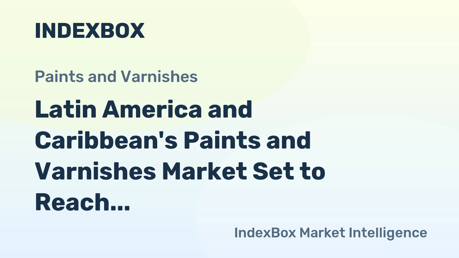 Latin America and Caribbean's Paints and Varnishes Market Set to Reach 9.8M Tons and $38.9B in 2035