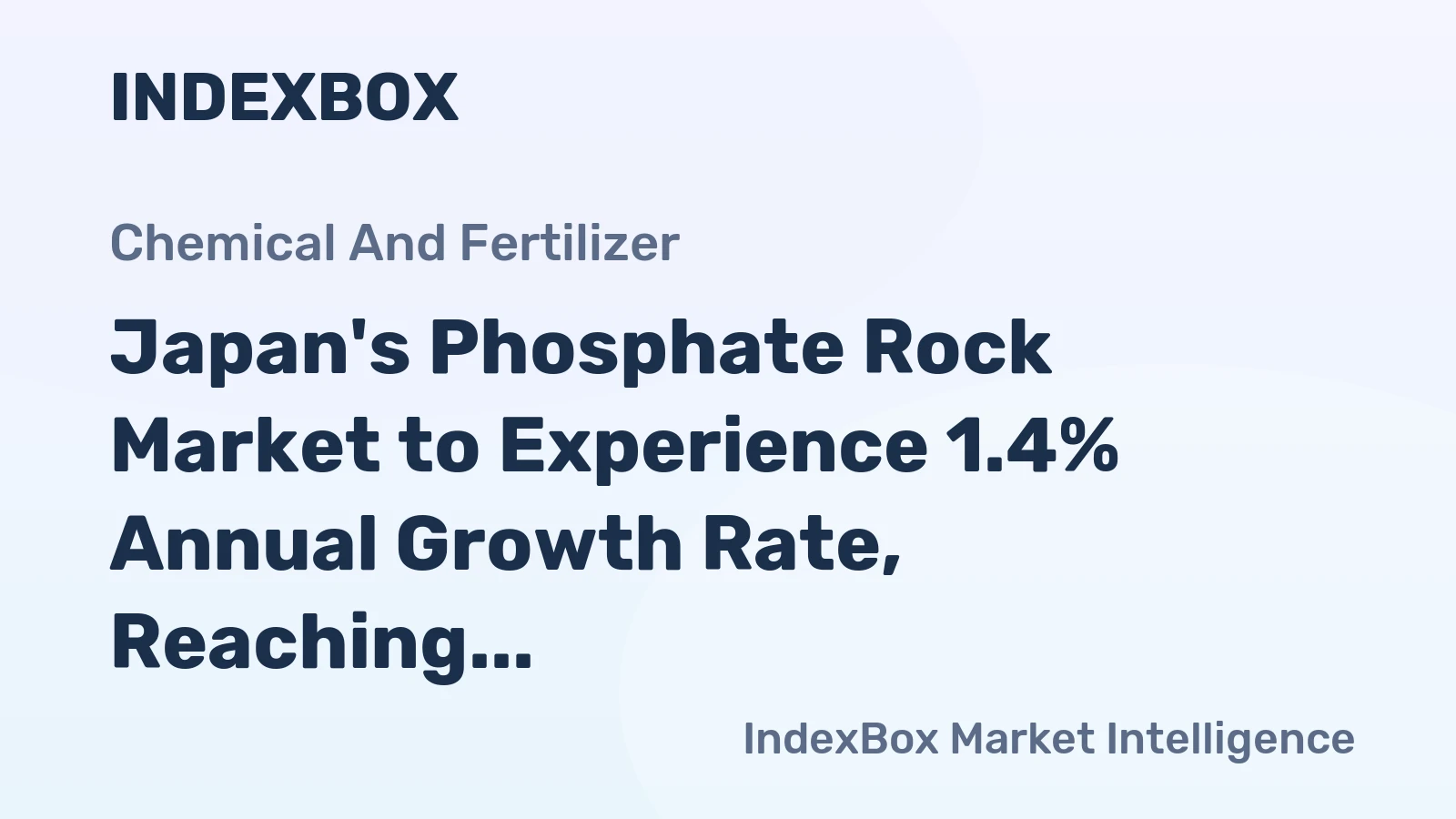 Japan's Phosphate Rock Market to Experience 1.4% Annual Growth Rate, Reaching $60M in Value by 2035