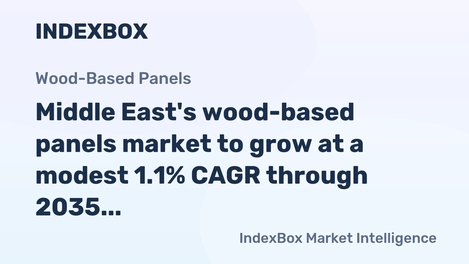 Middle East's wood-based panels market to grow at a modest 1.1% CAGR through 2035, driven by sustained demand, reaching 25M cubic meters.